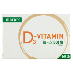 Béres D3-vitamin 1600 NE tabletta 120 db - Arany Kígyó Patika ...