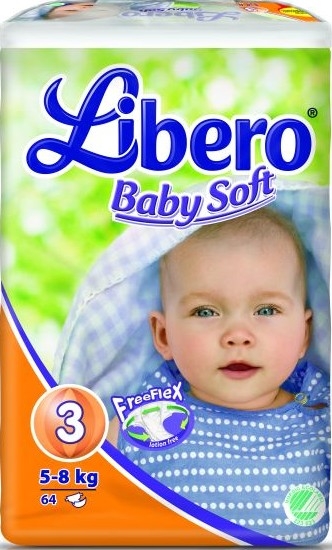 Libero Baby Soft Midi (3) 5-8kg pelenka 64x - Arany Kígyó Patika ...